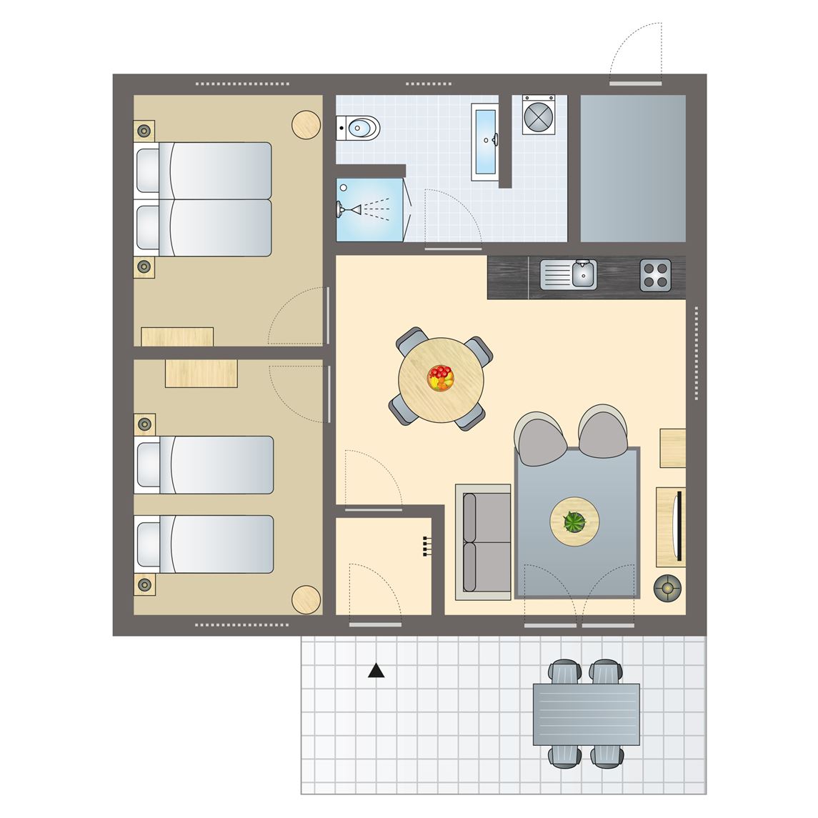 4-persoons bungalow - Comfort 4C op Vakantiepark Arber