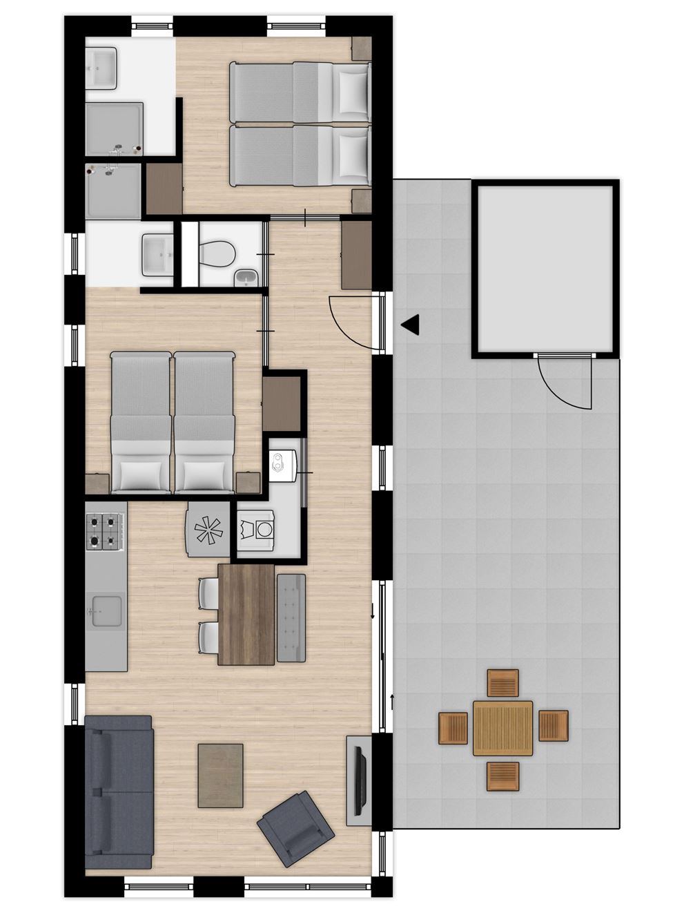 4-persoons Lodge 2 - Comfort 4plodgedh op Beach Resort Nieuwvliet-Bad